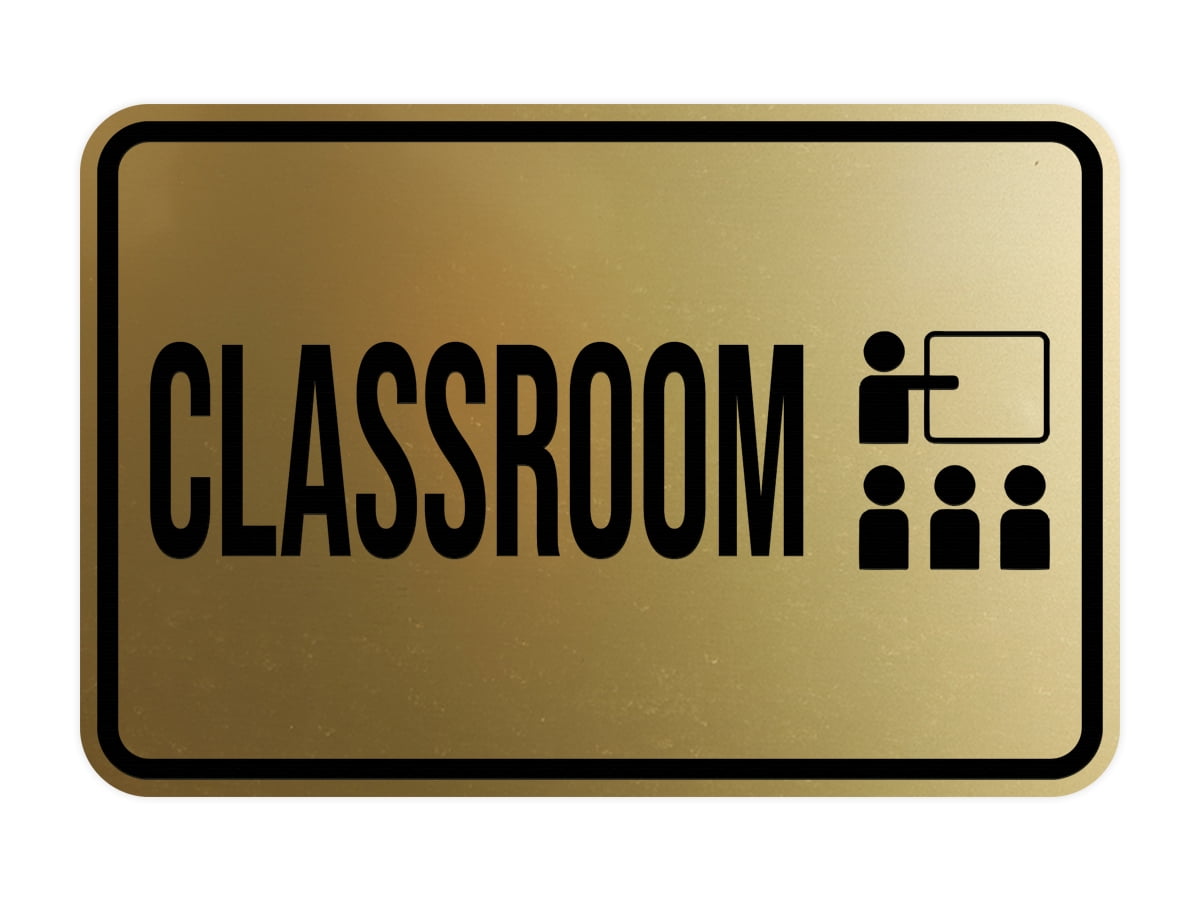 Classic Framed Classroom Sign (Black Gold) - Large - Walmart.com