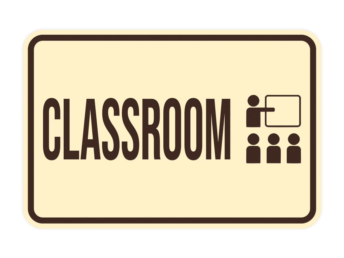 Classic Framed Classroom Sign (Brushed Silver) - Large - Walmart.com