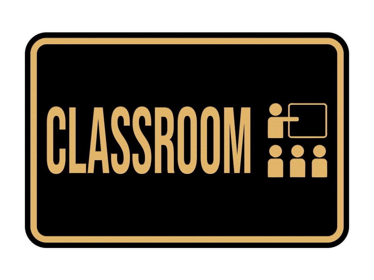 Classic Framed Classroom Sign (Ivory/Dark Brown) - Large - Walmart.com