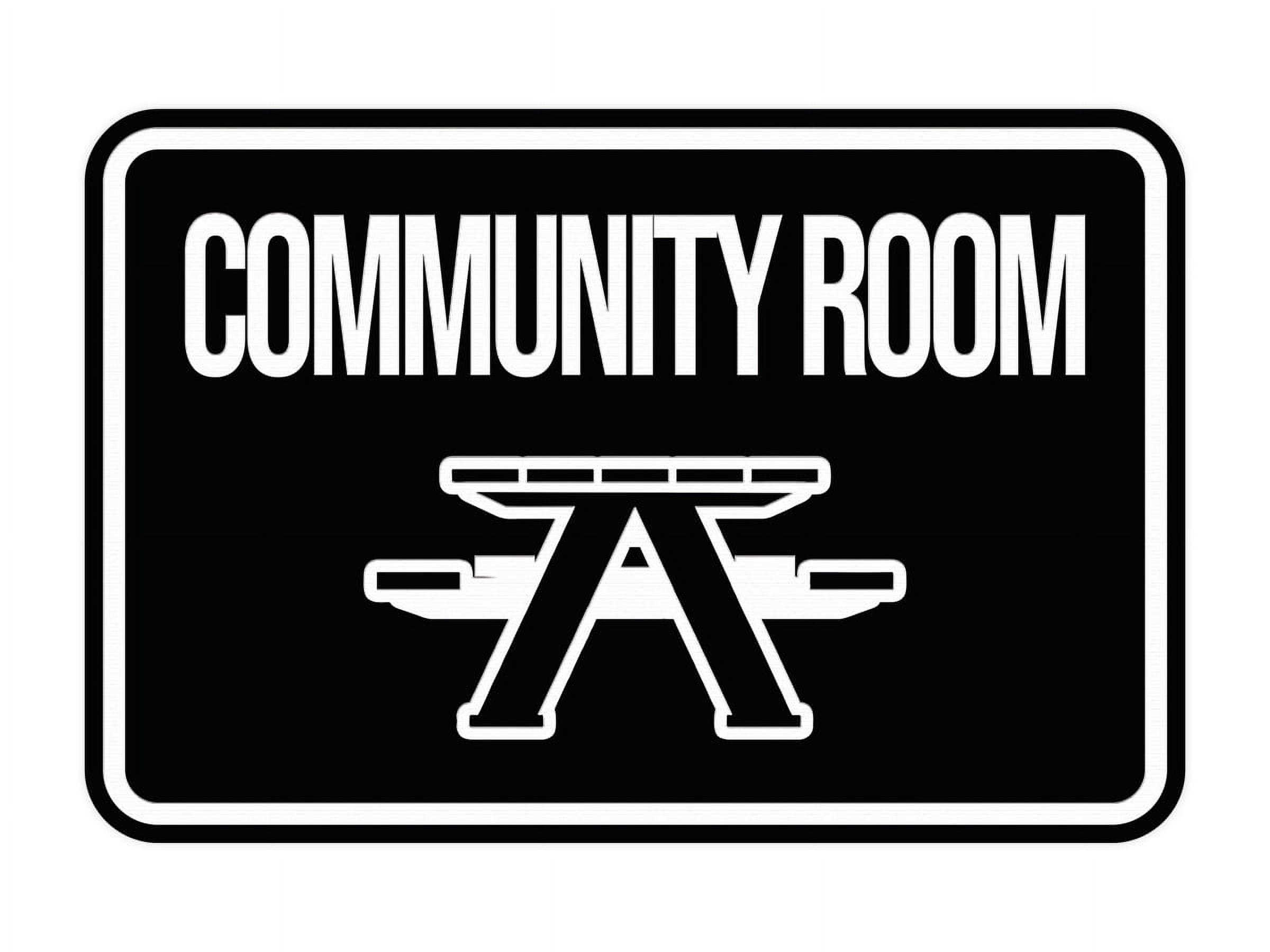 Classic Framed Community Room Sign (Black) - Large - Walmart.com