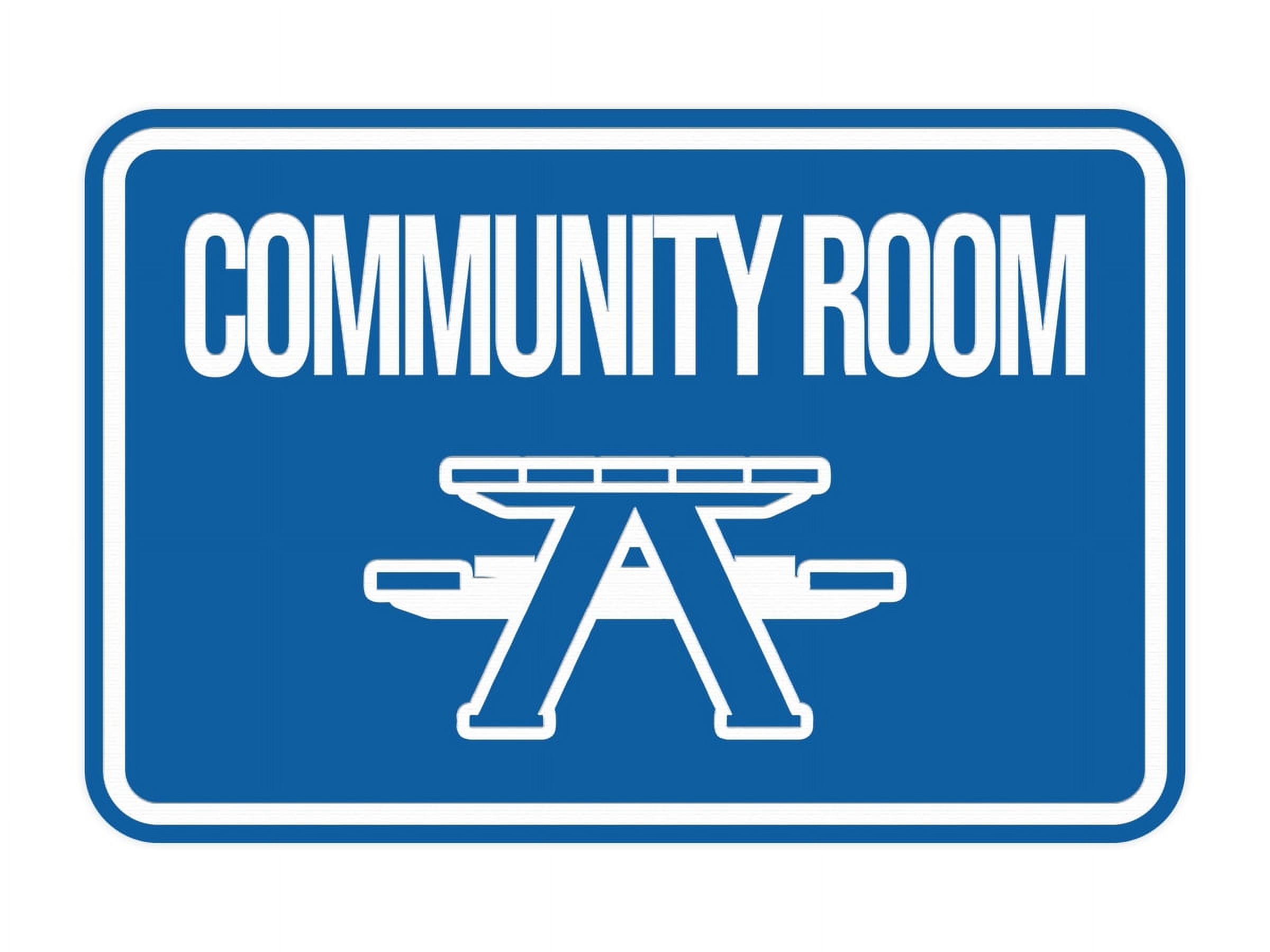 Classic Framed Community Room Sign (Black) - Small - Walmart.com