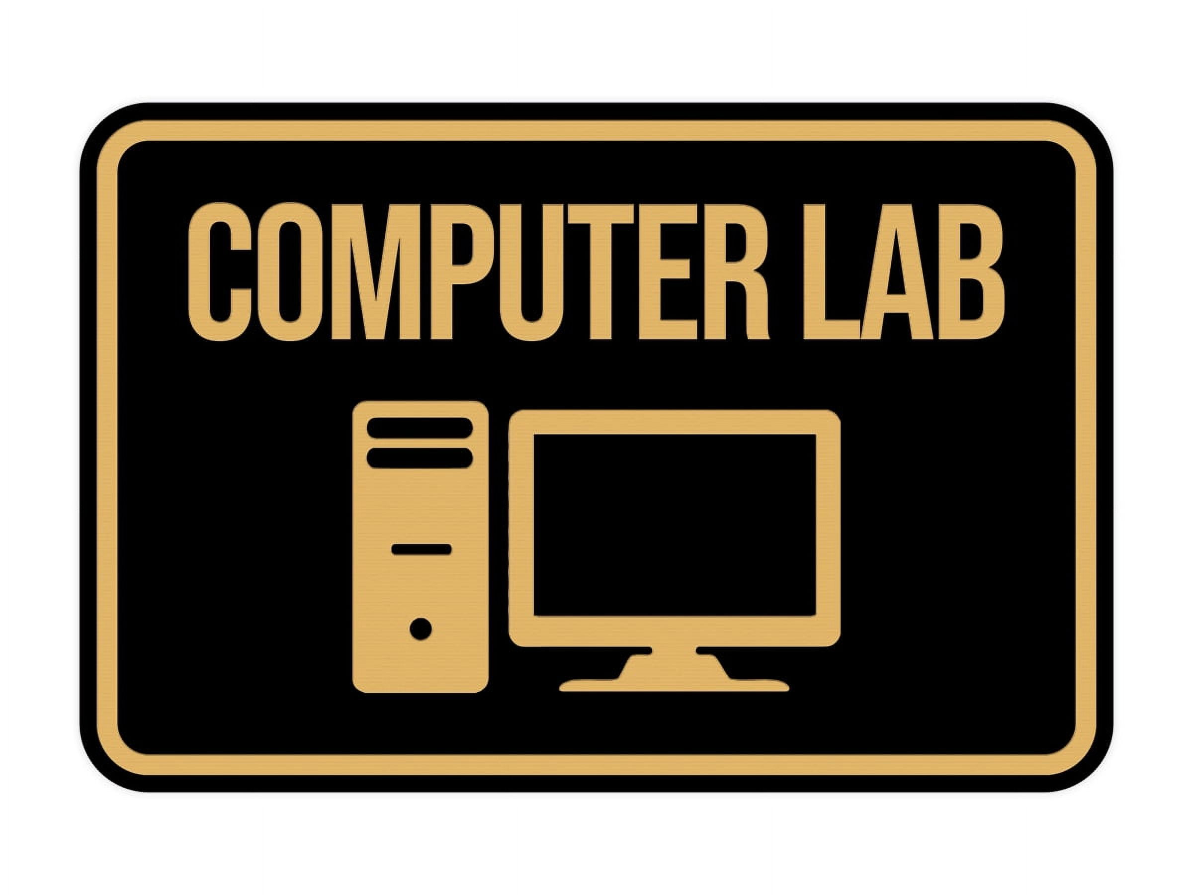 Classic Framed Computer Lab Sign (Black) - Medium - Walmart.com