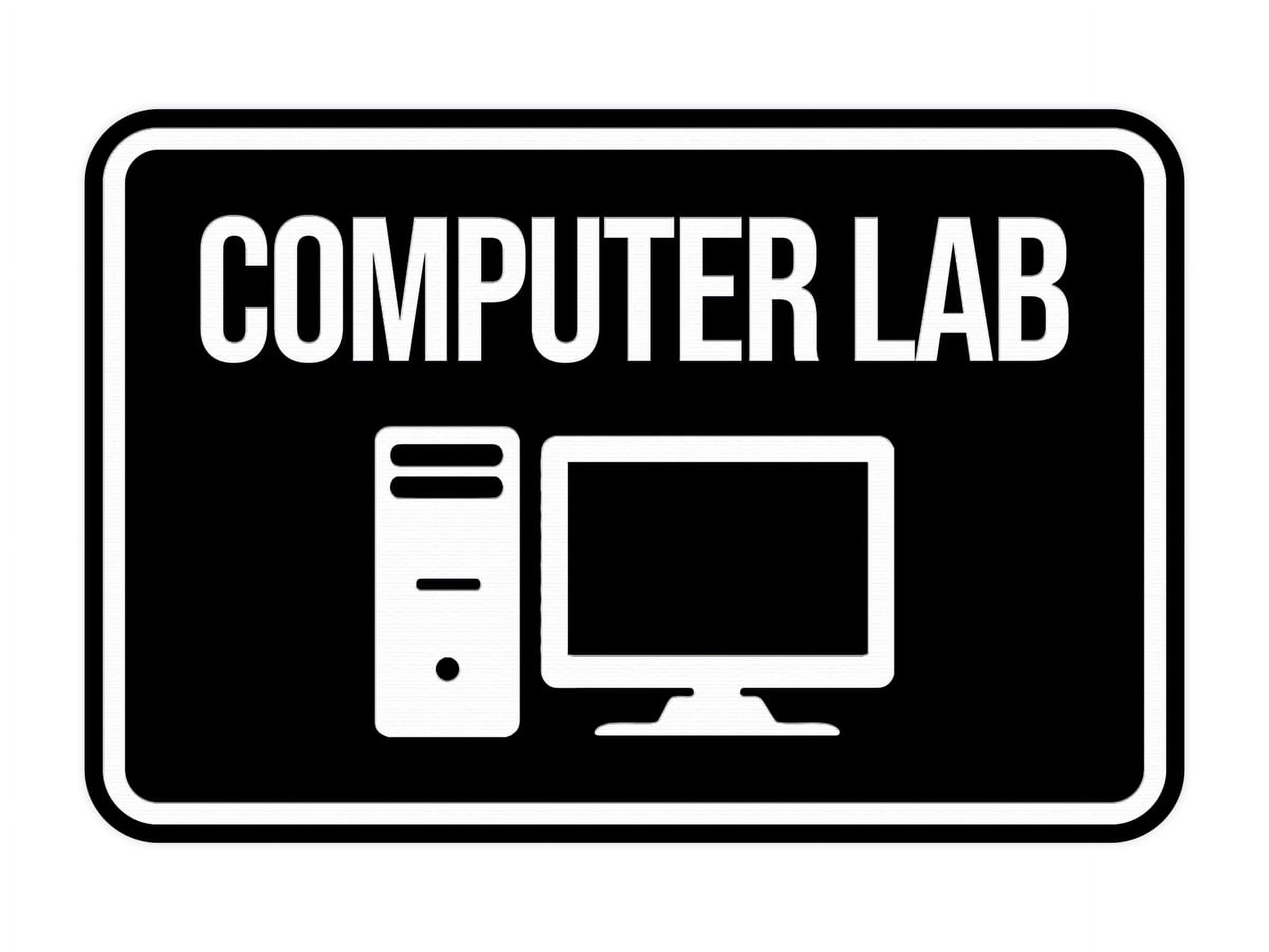 Classic Framed Computer Lab Sign (Blue) - Medium - Walmart.com