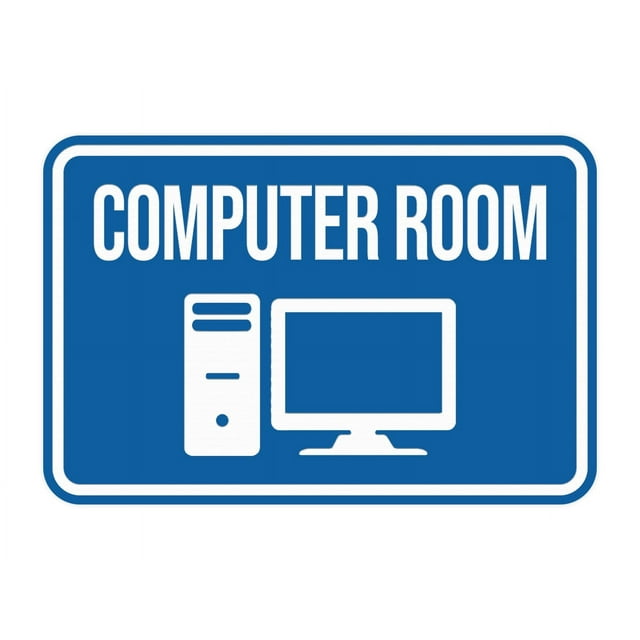 Classic Framed Computer Room Sign (Brushed Gold) - Large - Walmart.com