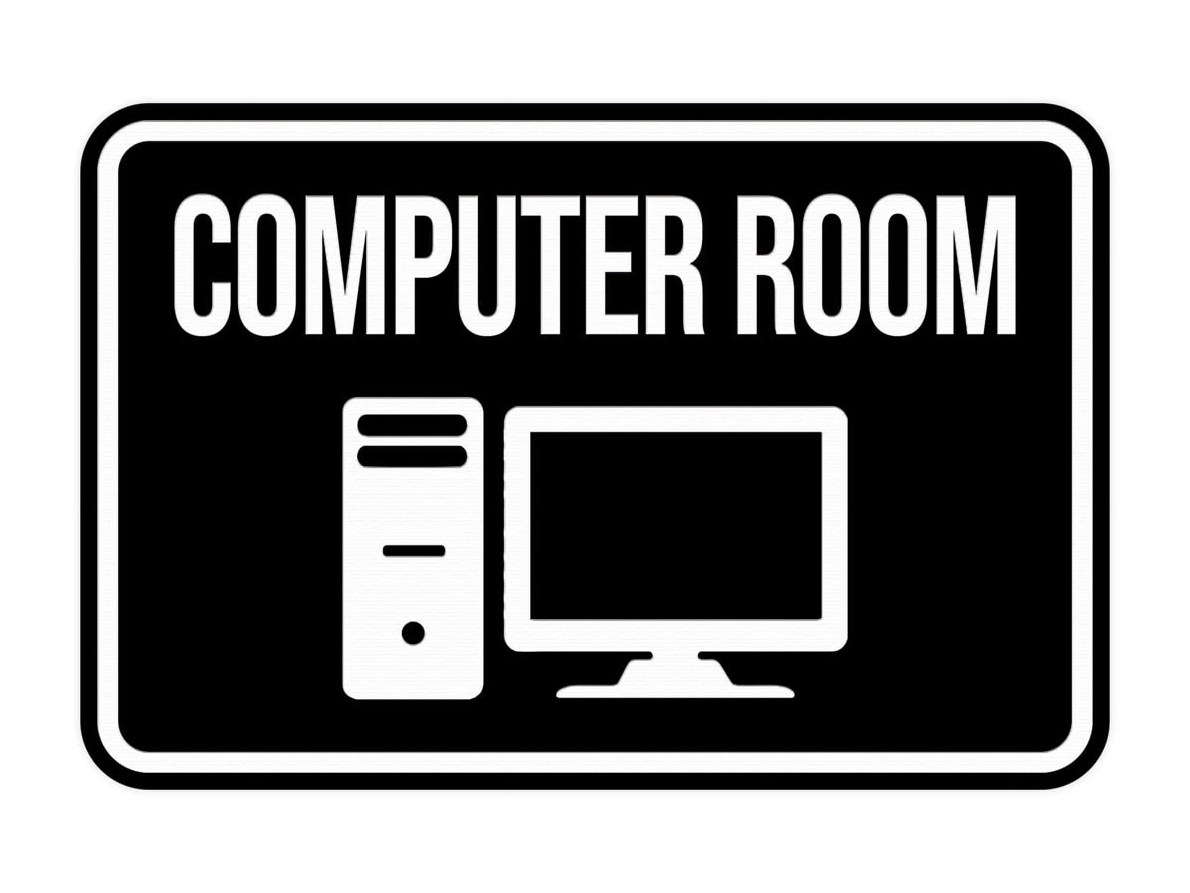 Classic Framed Computer Room Sign (Brushed Silver) - Small - Walmart.com