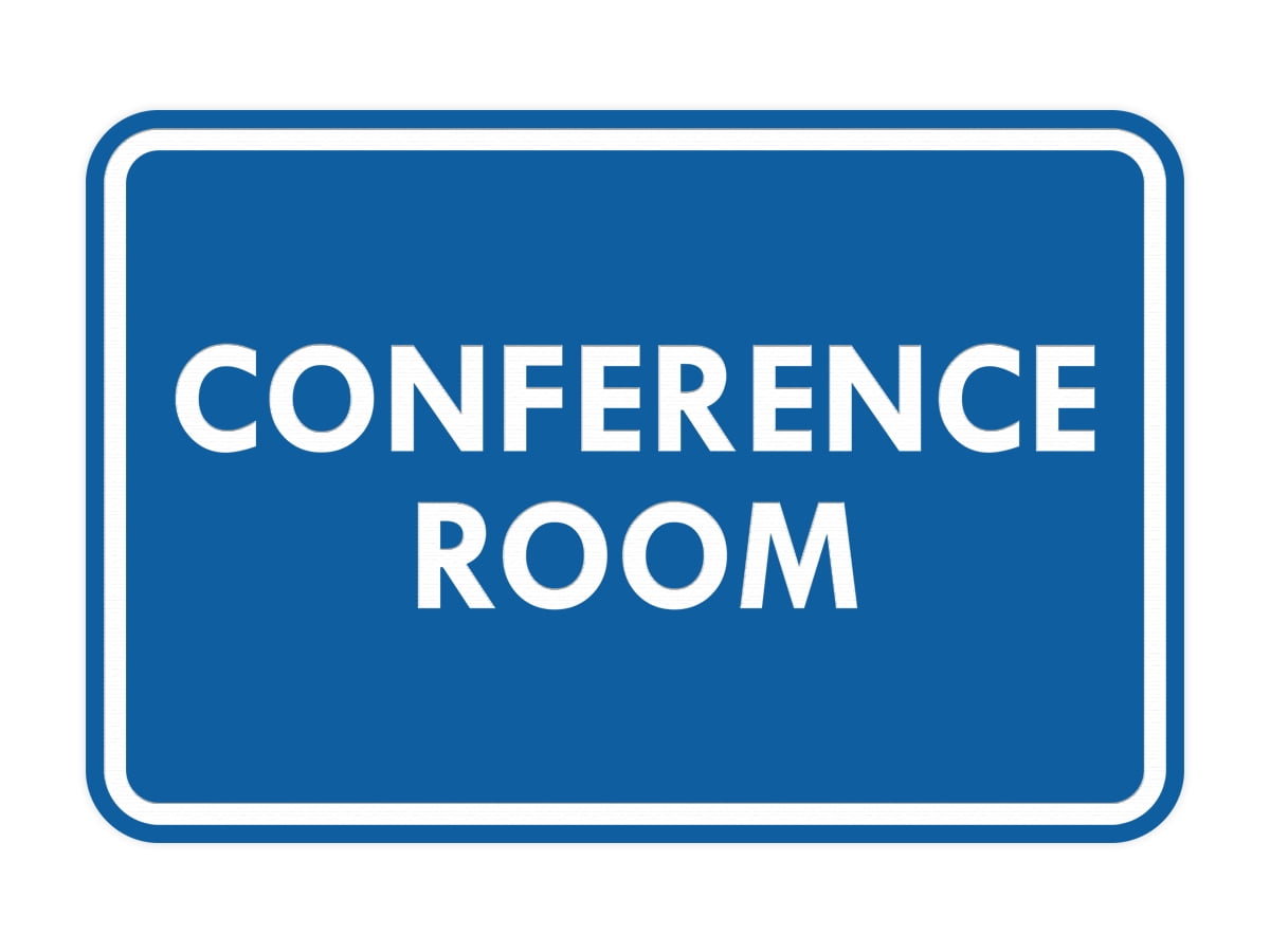 Classic Framed Conference Room Sign (Blue) - Medium - Walmart.com