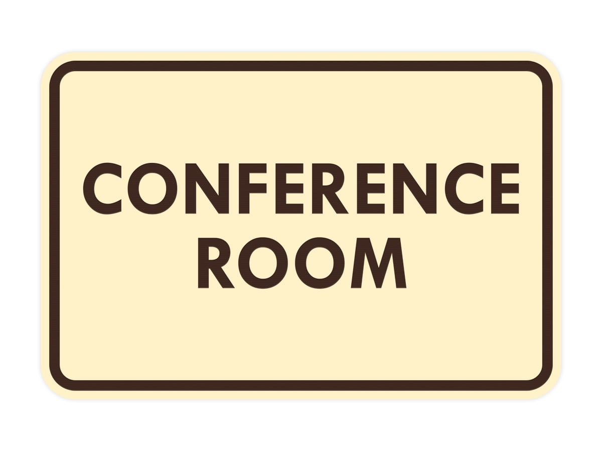 Classic Framed Conference Room Sign (Ivory/Dark Brown) - Large ...