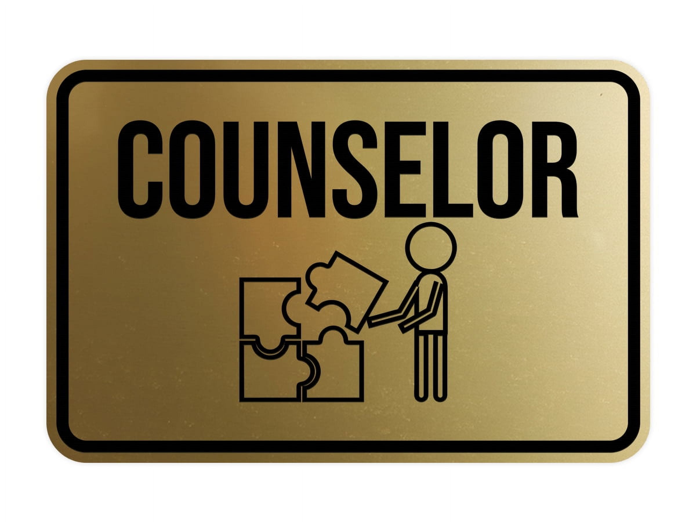 Classic Framed Counselor Sign (Brushed Gold) - Medium - Walmart.com