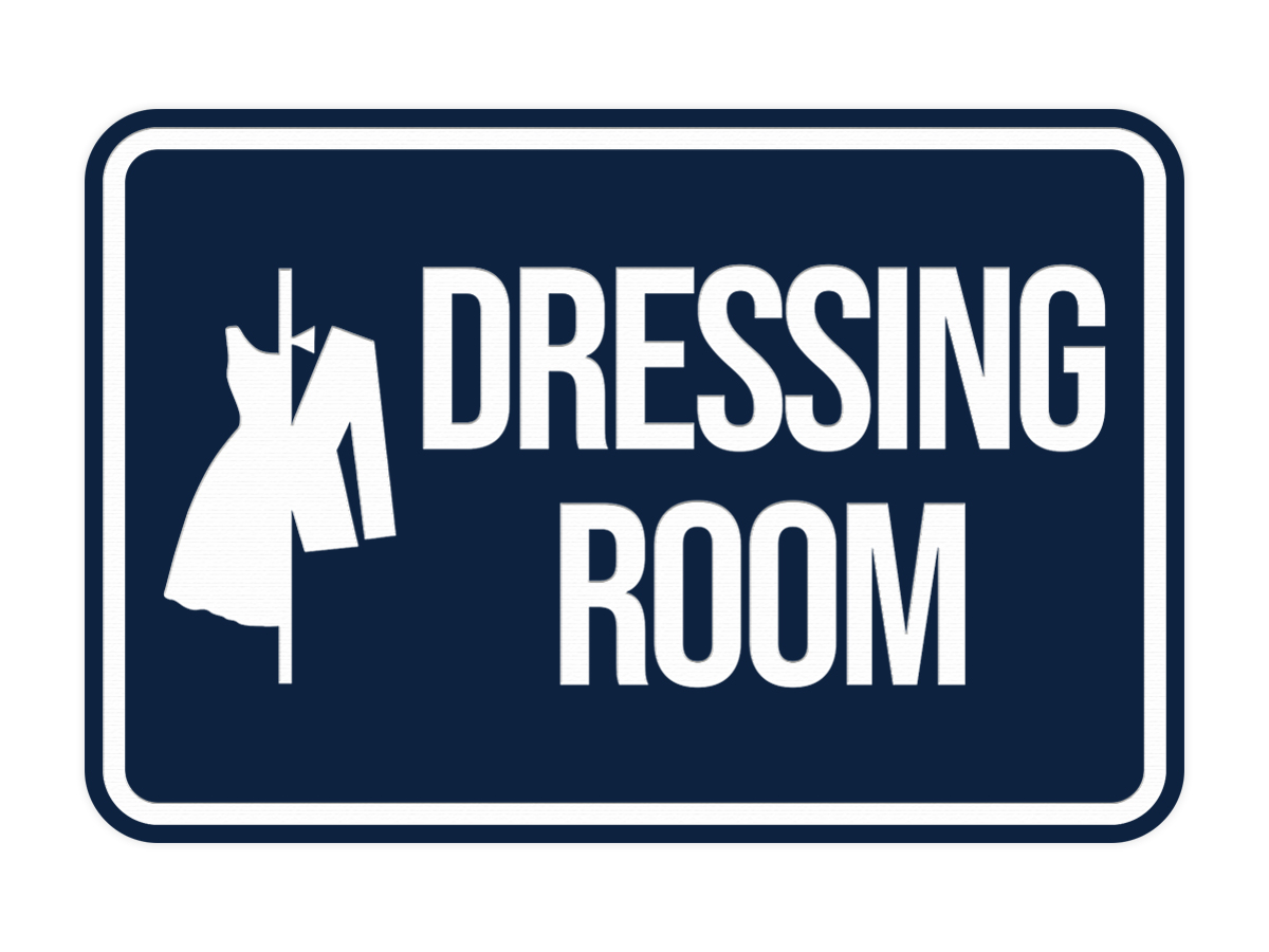 Classic Framed Dressing Room Sign (Blue) - Large - Walmart.com