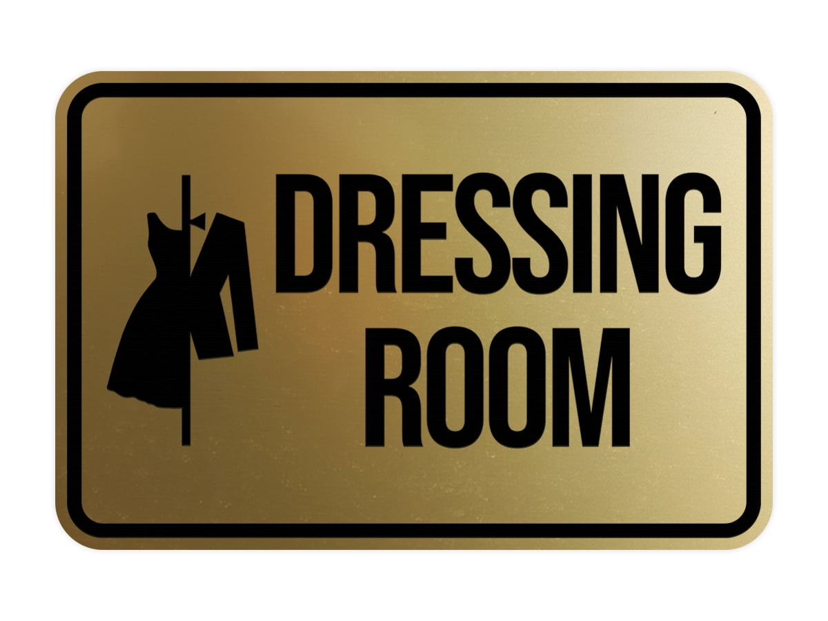 Classic Framed Dressing Room Sign (Brushed Gold) - Medium - Walmart.com