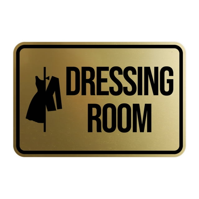 Classic Framed Dressing Room Sign (Brushed Gold) - Medium - Walmart.com
