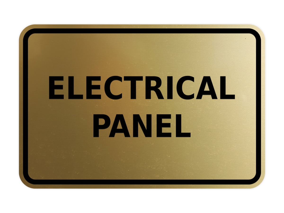 Classic Framed Electrical Panel Sign (Brushed Gold) - Small - Walmart.com