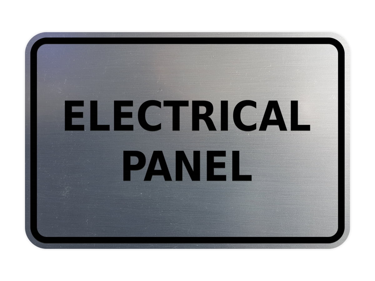 Classic Framed Electrical Panel Sign (Brushed Silver) - Small - Walmart.com