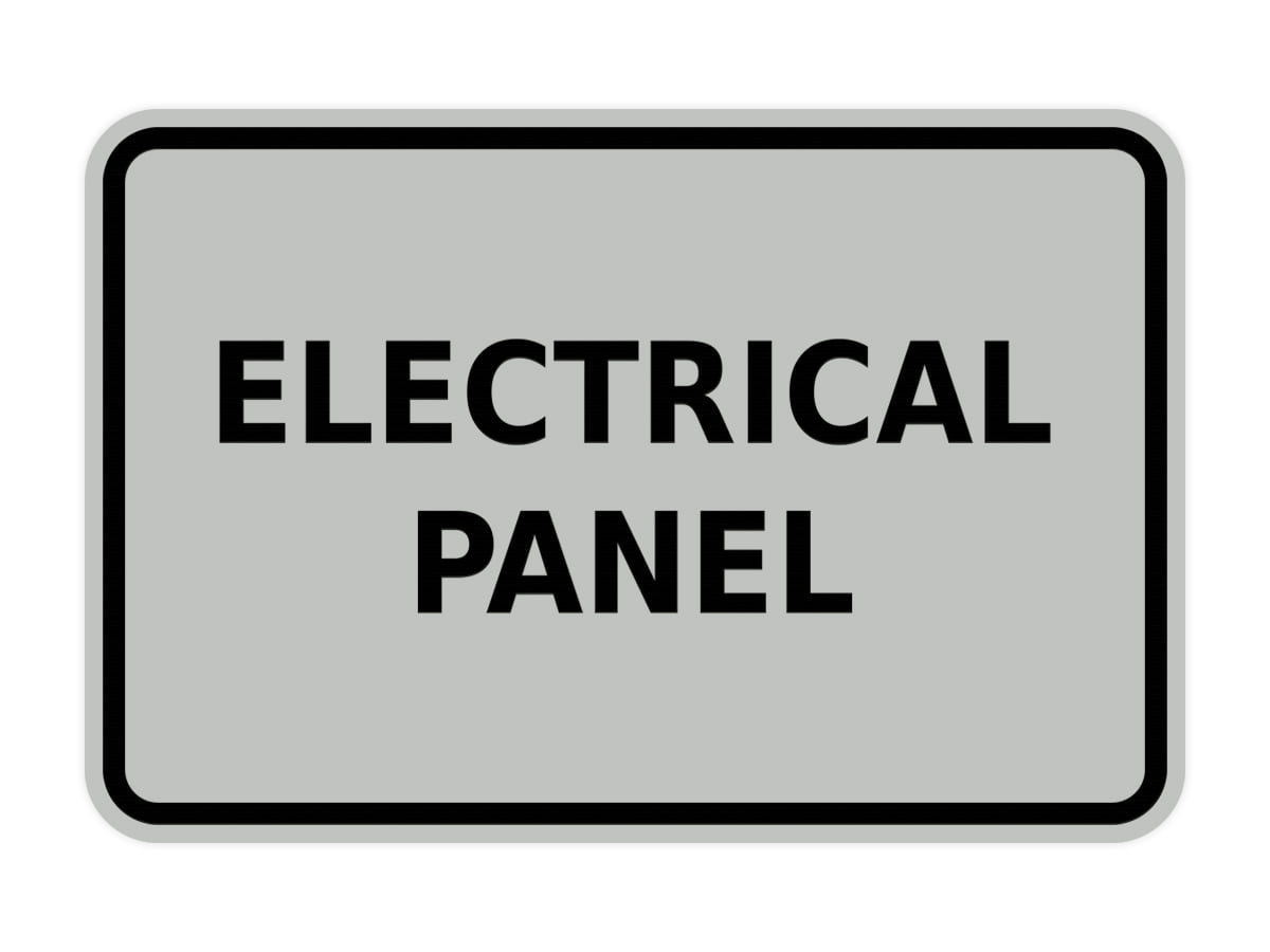 Classic Framed Electrical Panel Sign (Lt Gray) - Large - Walmart.com