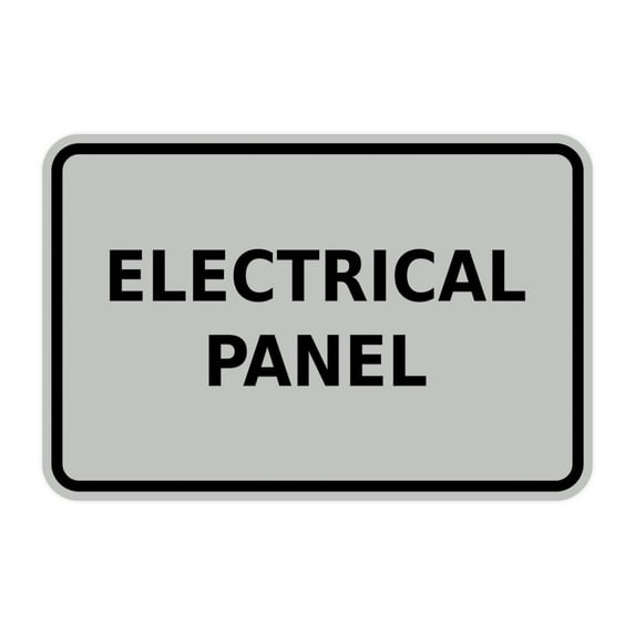 Classic Framed Electrical Panel Sign (Lt Gray) - Large - Walmart.com