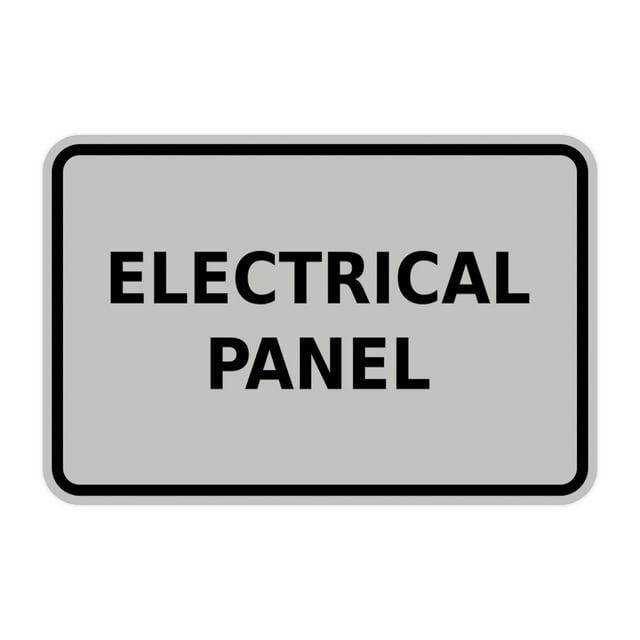 Classic Framed Electrical Panel Sign (Lt Gray) - Large - Walmart.com