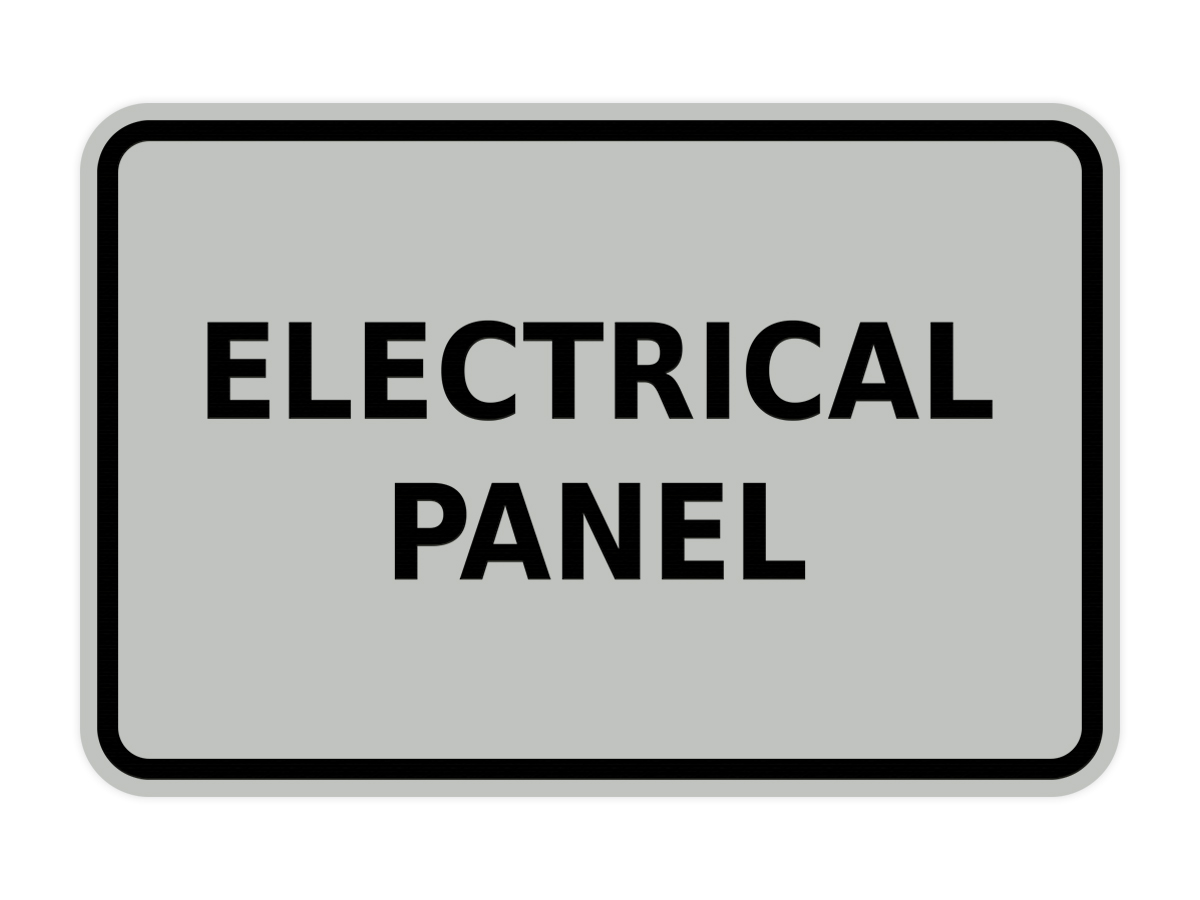 Classic Framed Electrical Panel Sign (Lt Gray) - Large - Walmart.com