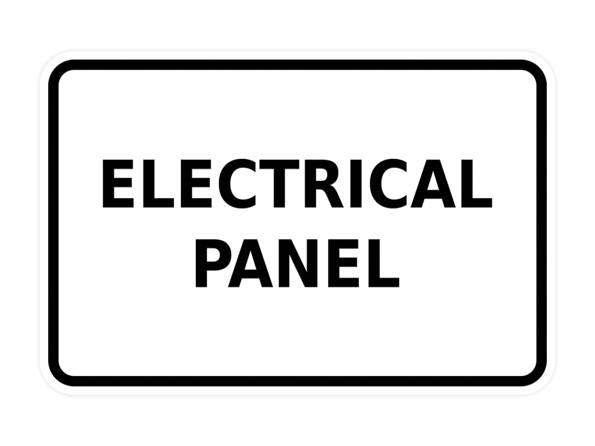 Classic Framed Electrical Panel Sign (White) - Large - Walmart.com
