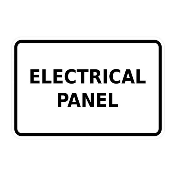 Classic Framed Electrical Panel Sign (White) - Large - Walmart.com