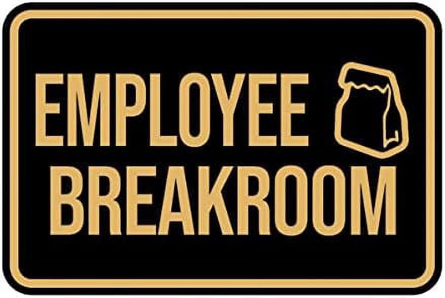 Classic Framed Employee Breakroom Sign (Black/Gold) - Small - Walmart.com