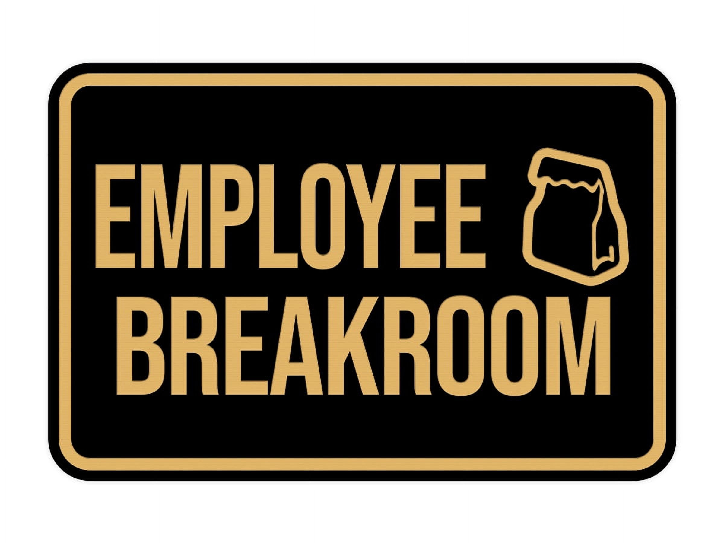 Classic Framed Employee Breakroom Sign (Black) - Medium - Walmart.com