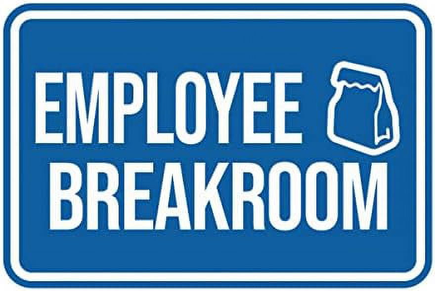 Classic Framed Employee Breakroom Sign (Blue) - Medium - Walmart.com