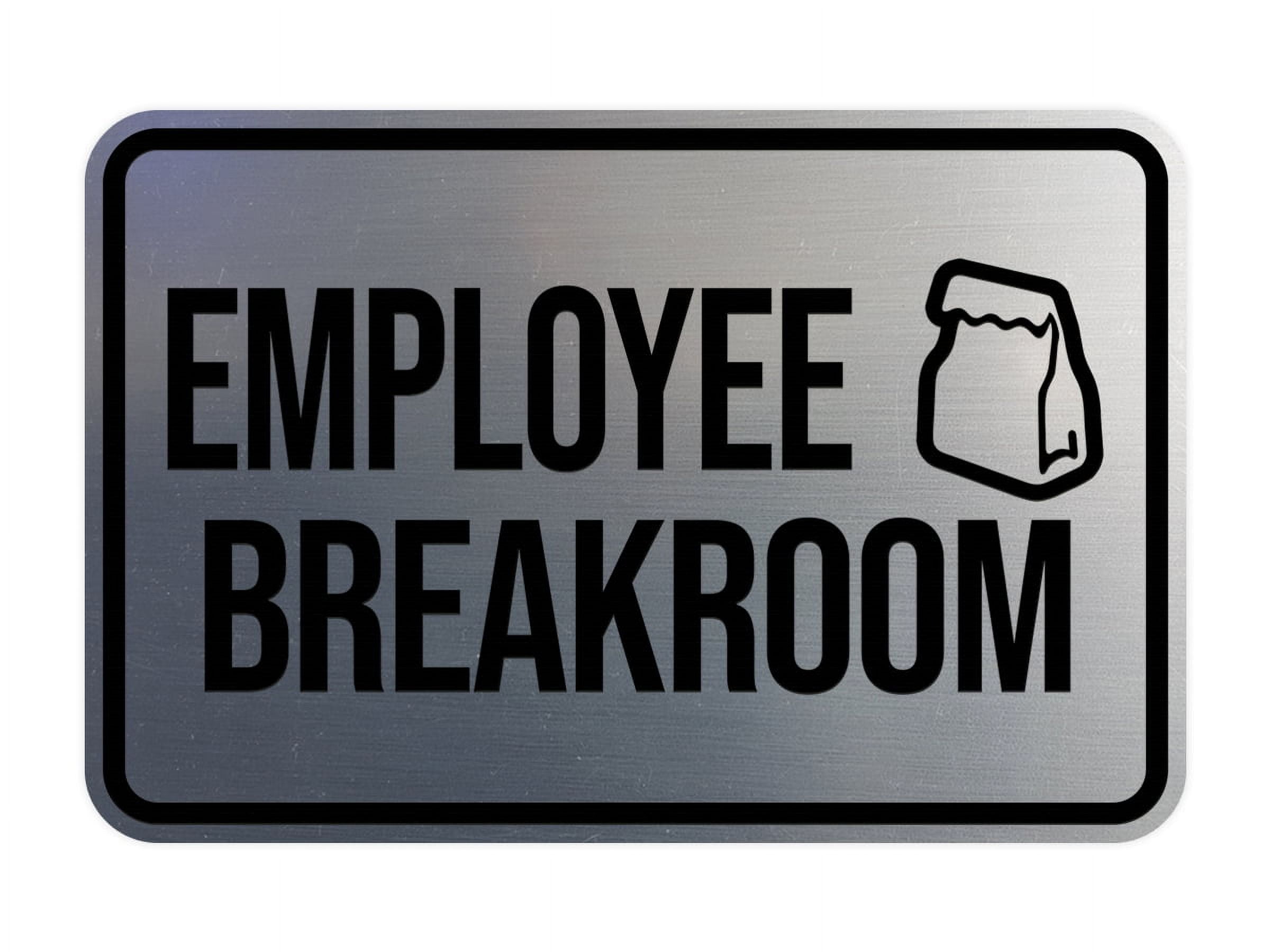 Classic Framed Employee Breakroom Sign (Brushed Gold) - Small - Walmart.com