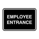 Classic Framed Employee Entrance Sign (Black) - Large - Walmart.com