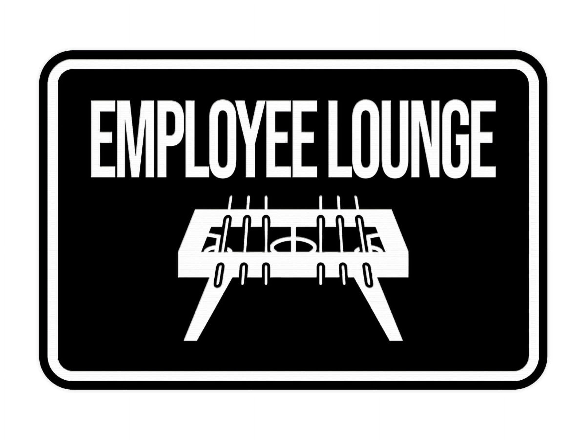 Classic Framed Employee Lounge Sign (Black) - Large - Walmart.com