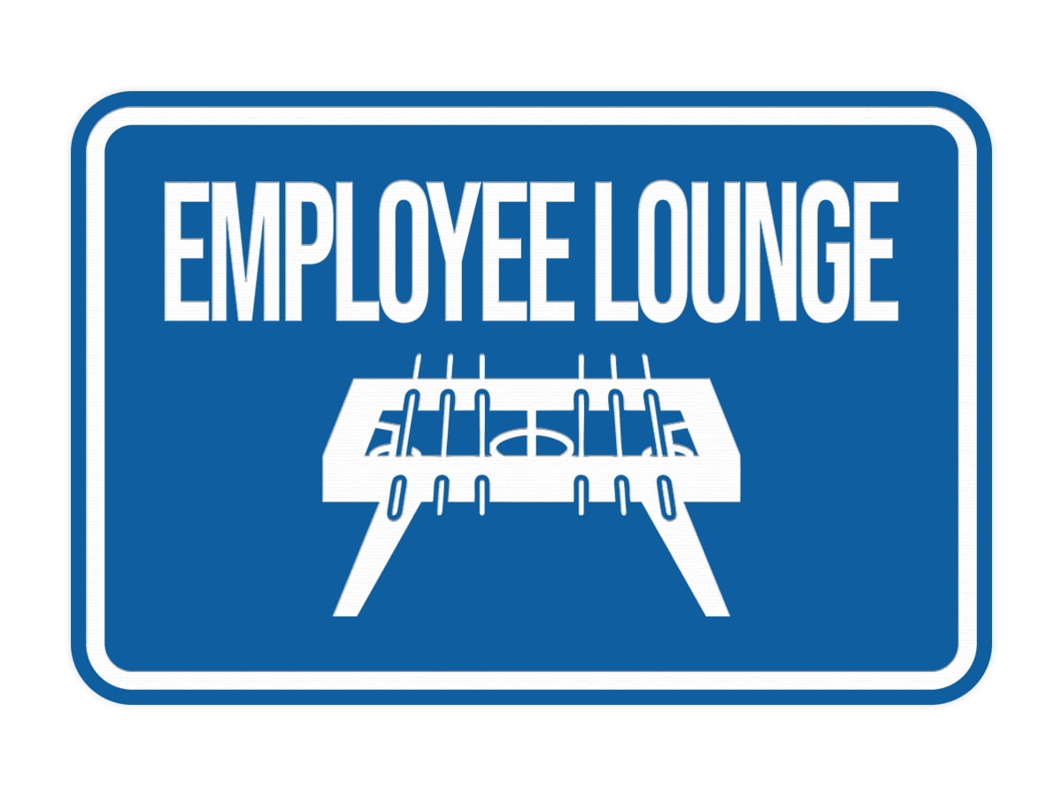 Classic Framed Employee Lounge Sign (Black) - Small - Walmart.com