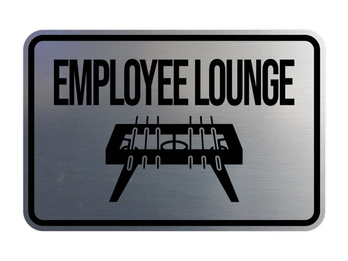 Classic Framed Employee Lounge Sign (Brushed Gold) - Small - Walmart.com