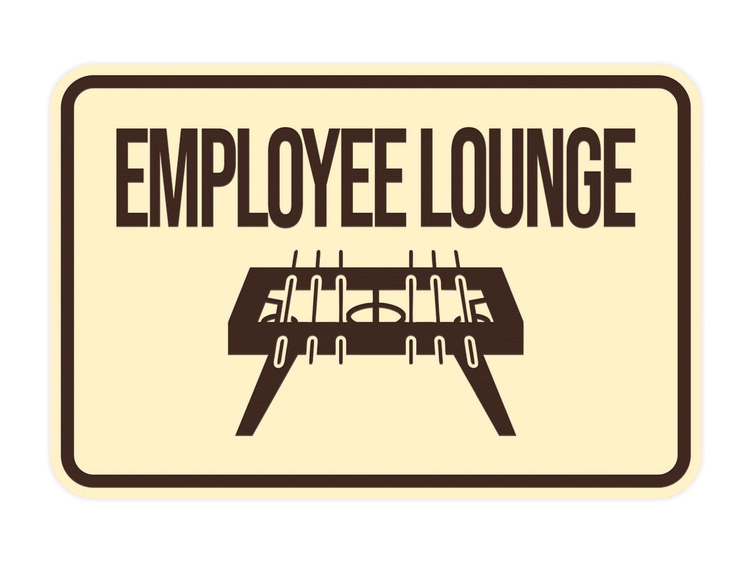Classic Framed Employee Lounge Sign (Brushed Silver) - Large - Walmart.com