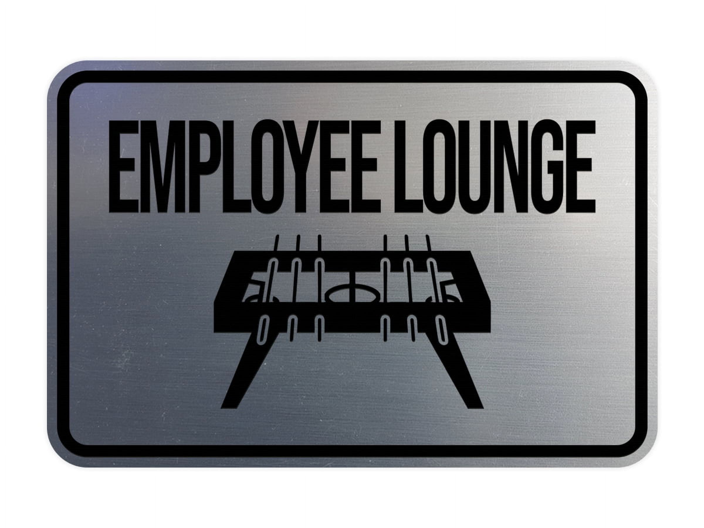 Classic Framed Employee Lounge Sign (Navy Blue / White) - Large ...