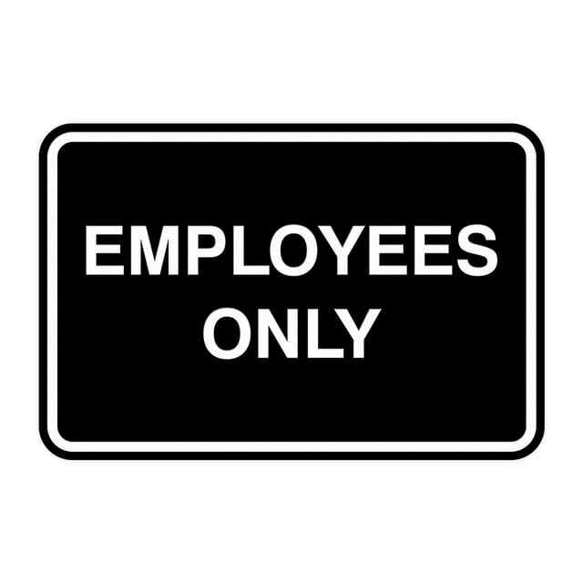 Classic Framed Employees Only Sign (Black) - Medium - Walmart.com Classic Framed Employees Only Sign (Black) - Medium - Walmart.com