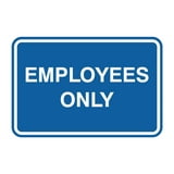 Classic Framed Employees Only Sign (Blue) - Small - Walmart.com