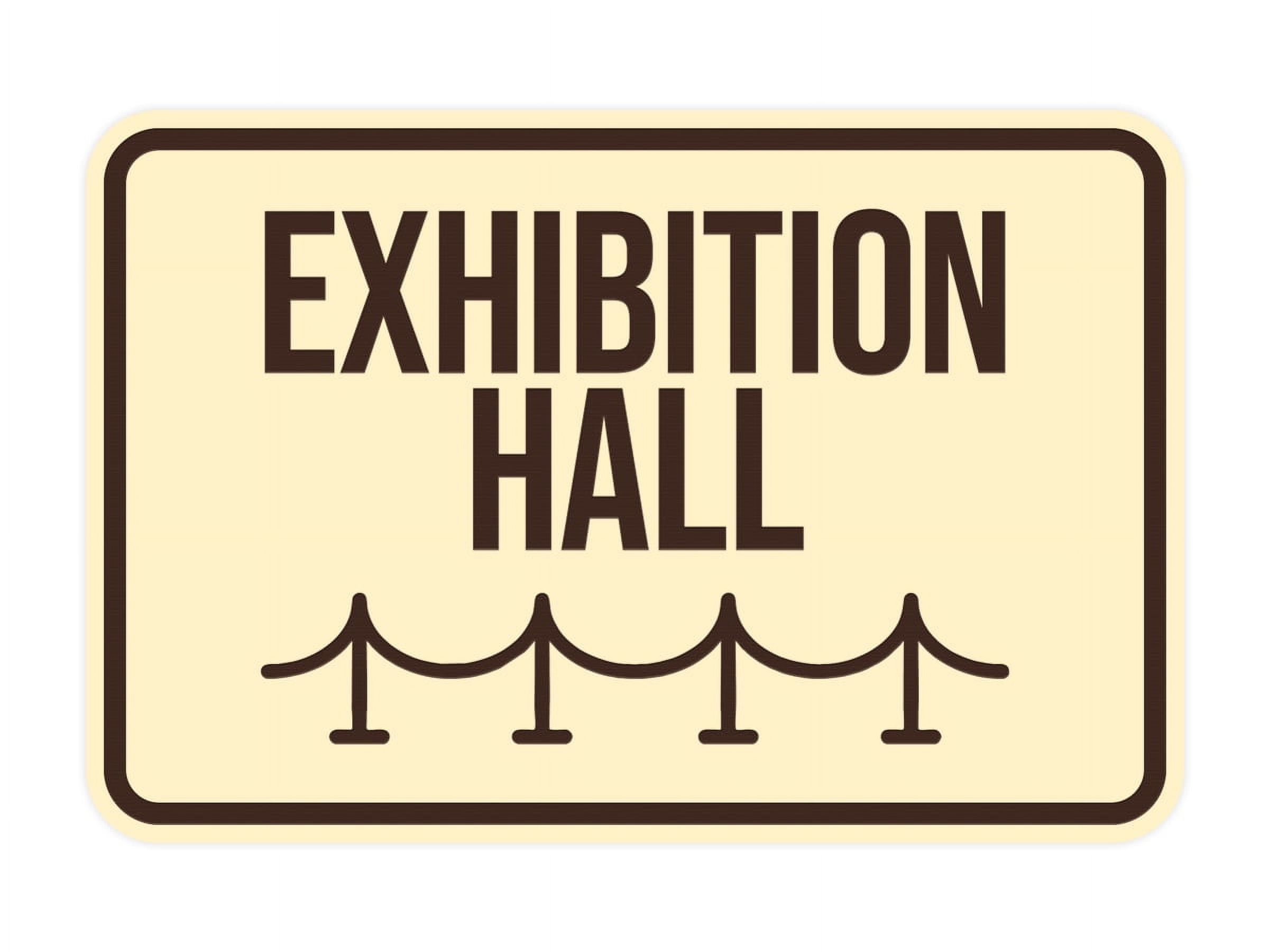 Classic Framed Exhibition Hall Sign (Navy Blue / White) - Medium ...