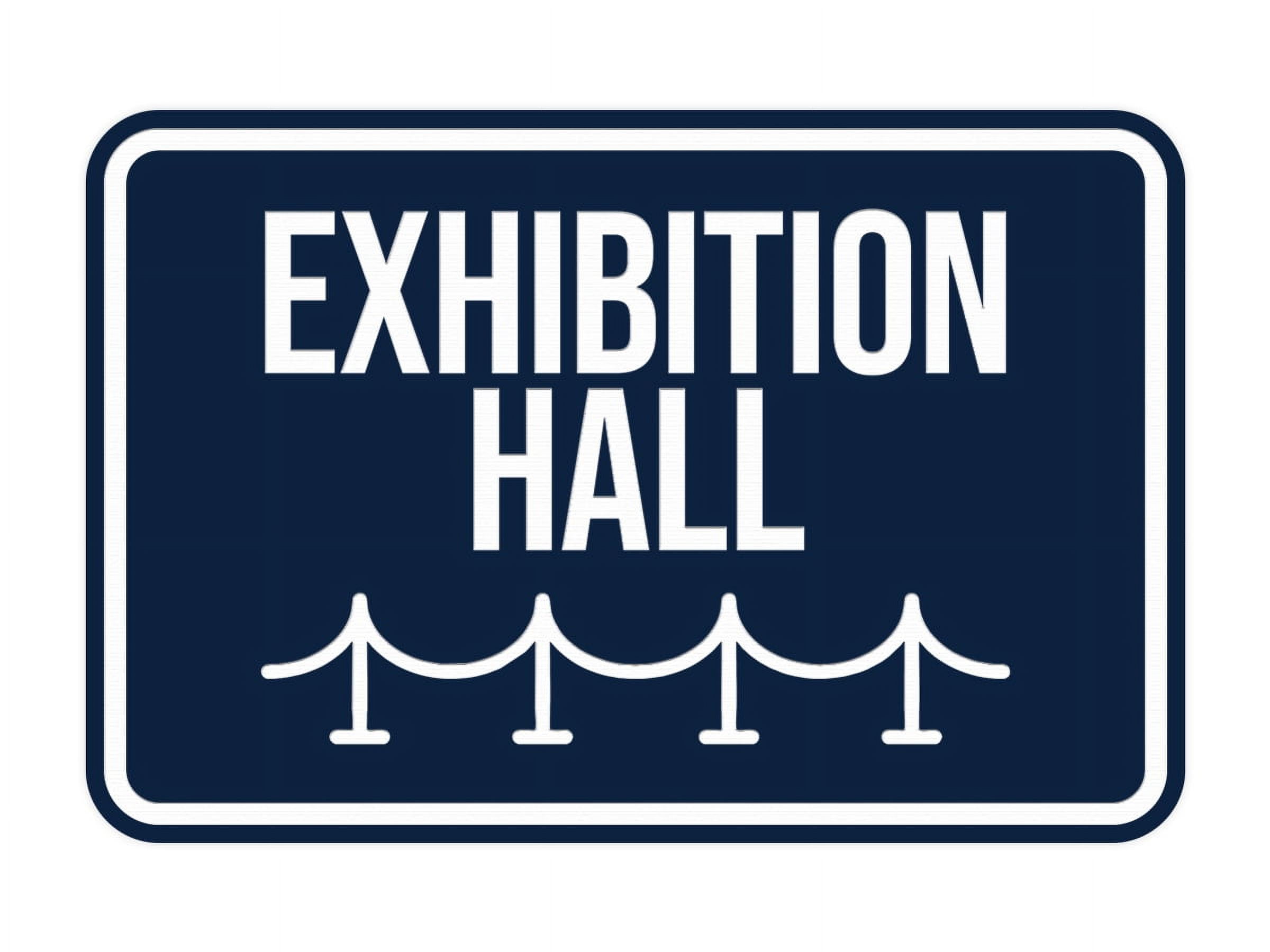 Classic Framed Exhibition Hall Sign (Navy Blue / White) - Small ...
