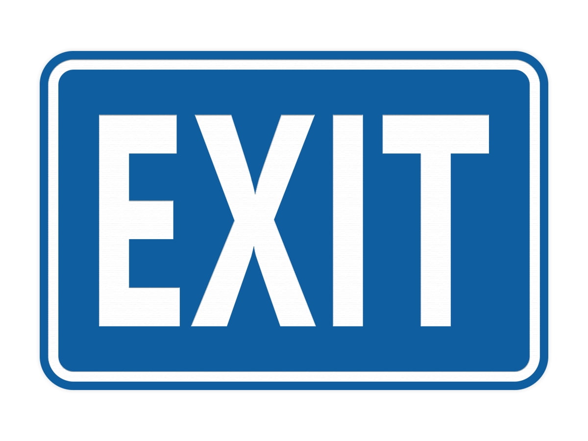 Classic Framed Exit Sign (Blue) - Medium - Walmart.com