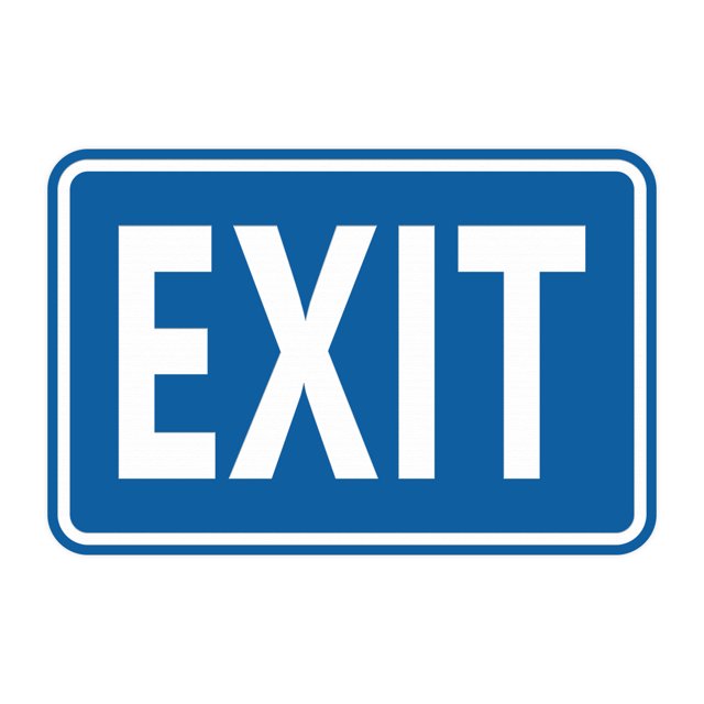 Classic Framed Exit Sign (Blue) - Medium - Walmart.com