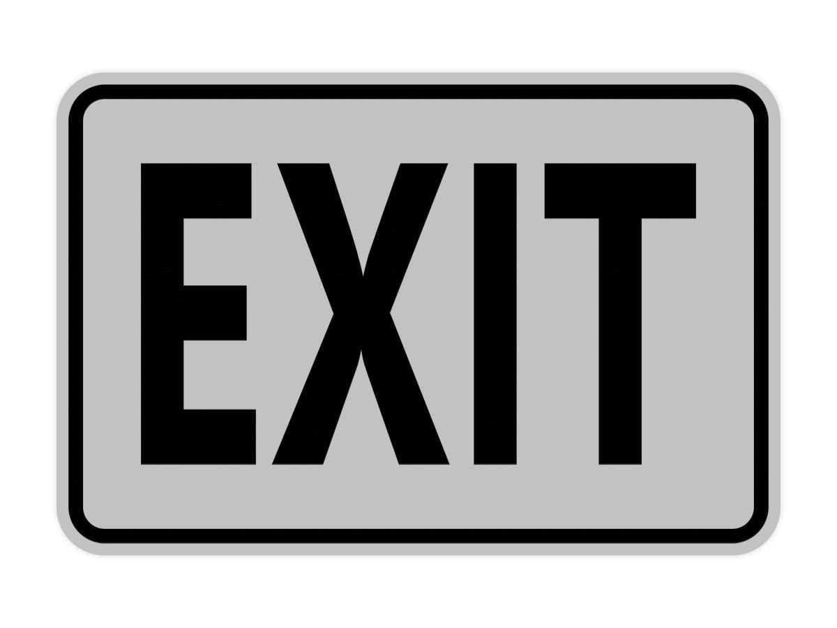 Classic Framed Exit Sign (Lt Gray) - Medium - Walmart.com