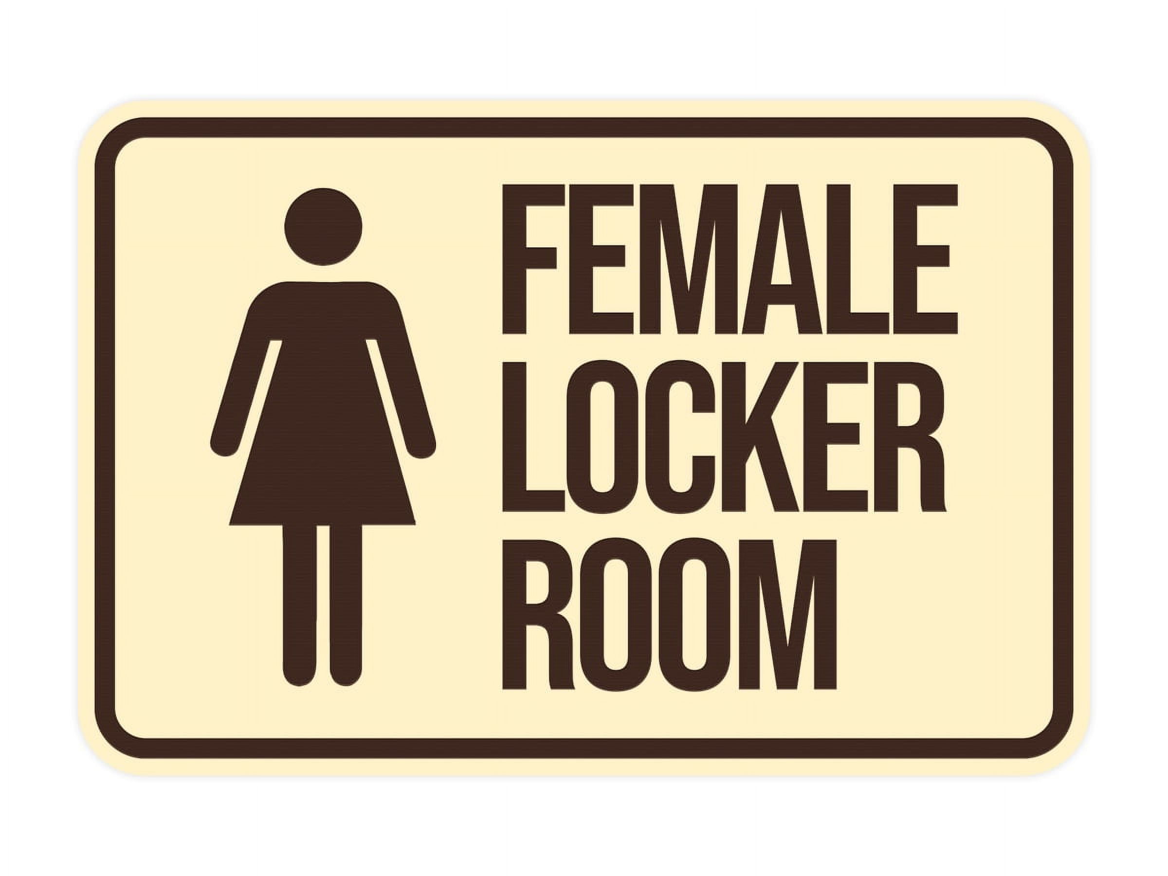 Classic Framed Female Locker Room Sign (Black /Gold) - Small - Walmart.com