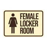 Classic Framed Female Locker Room Sign (Black /Gold) - Small - Walmart.com