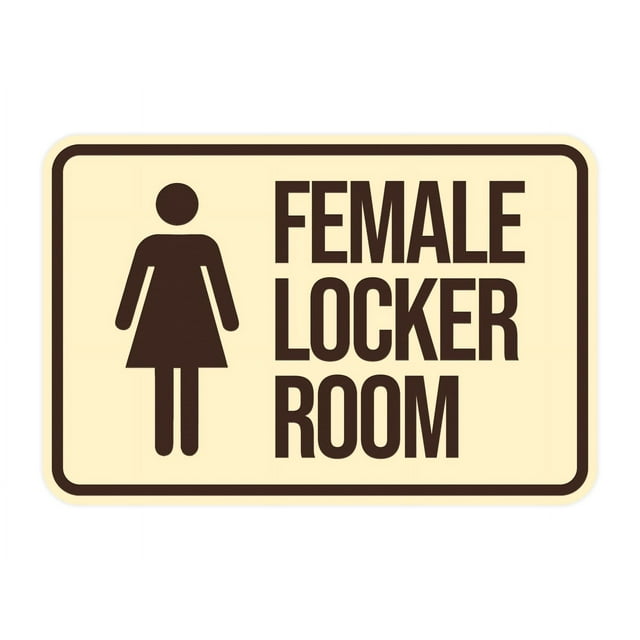 Classic Framed Female Locker Room Sign (Black /Gold) - Small - Walmart.com