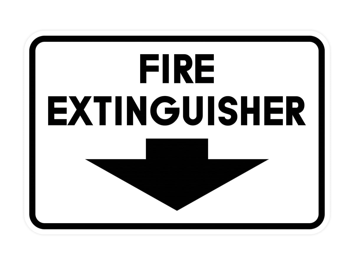 Classic Framed Fire Extinguisher (White) - Large - Walmart.com