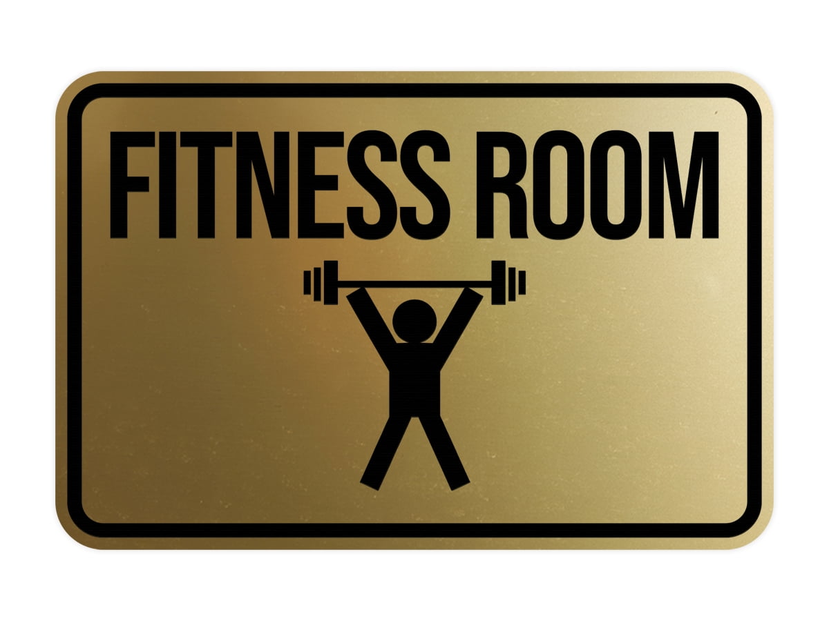 Classic Framed Fitness Room Sign (Brushed Gold) - Medium - Walmart.com