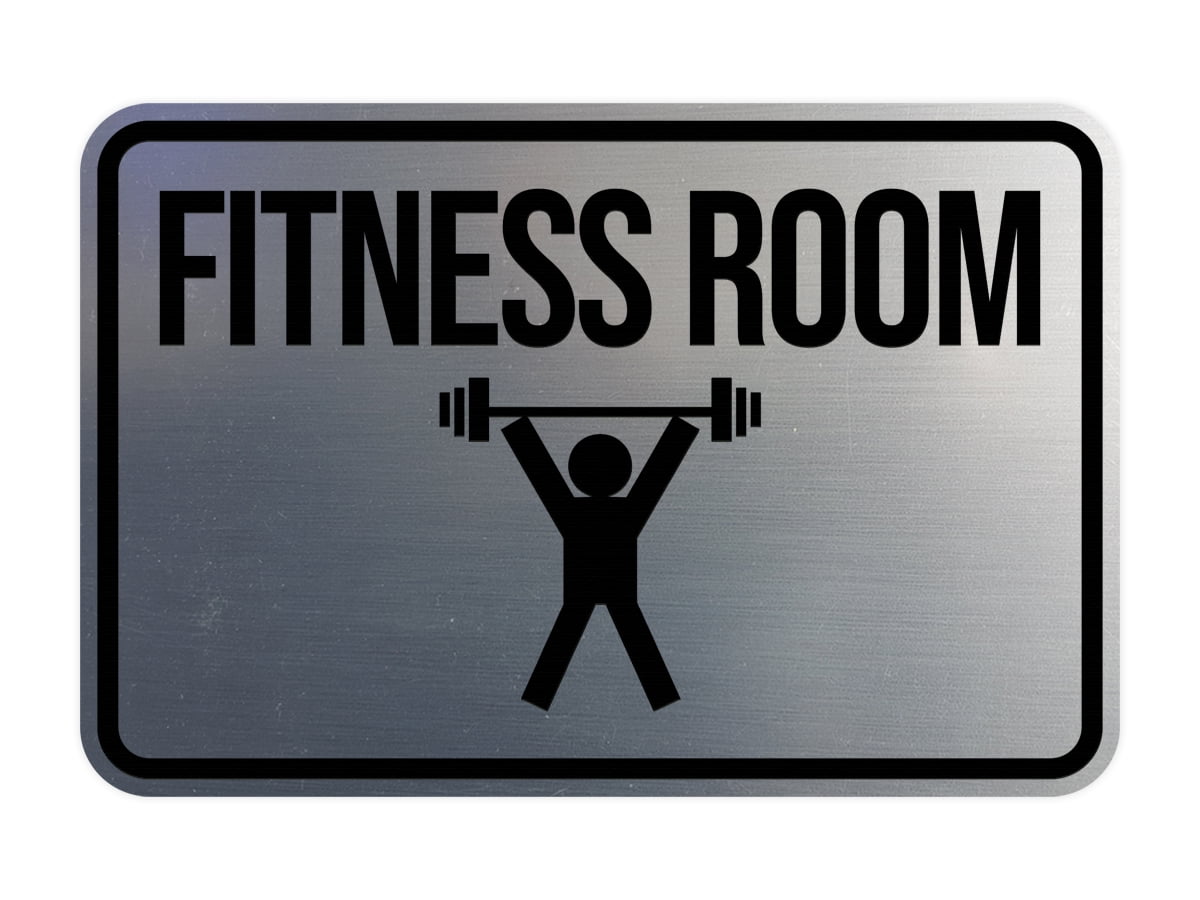 Classic Framed Fitness Room Sign (Navy Blue / White) - Large - Walmart.com