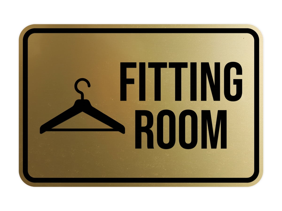 Classic Framed Fitting Room Sign (Black Gold) - Large - Walmart.com