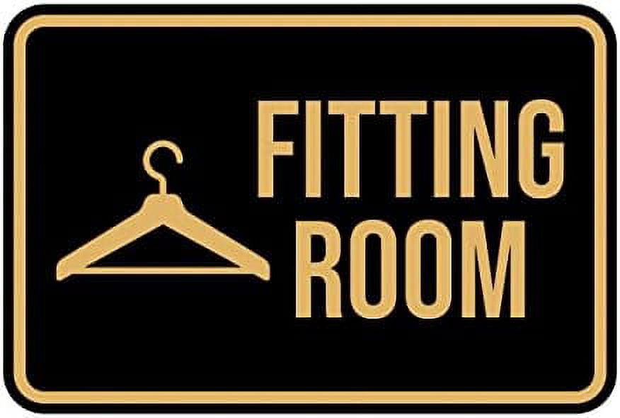 Classic Framed Fitting Room Sign (Black Gold) - Large - Walmart.com