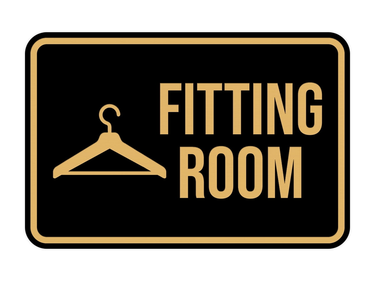 Classic Framed Fitting Room Sign (Black) - Medium - Walmart.com