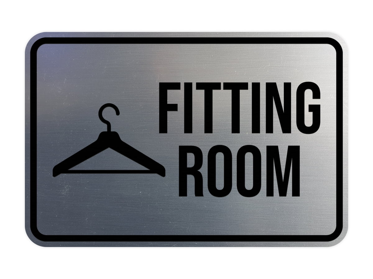 Classic Framed Fitting Room Sign (Brushed Gold) - Small - Walmart.com